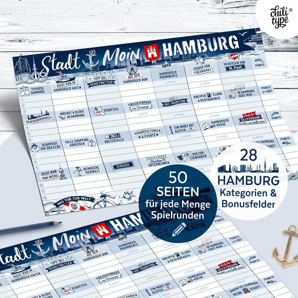 Stadt Land Fluss - Hamburg-Edition | Das originelle Hamburg-Geschenk ...