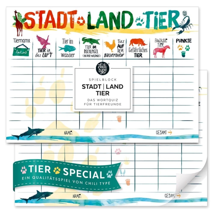 Stadt-Land-Fluss Spiele zum Verschenken & Selberfreuen | chili type