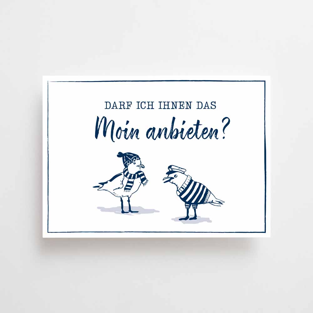 Maritime Postkarte - Das Moin anbieten | chili type