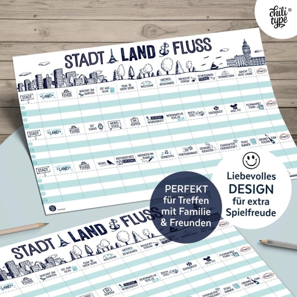 Stadt Land Fluss Spiel für Erwachsene | Der Spiel-Spaß für Freunde ...