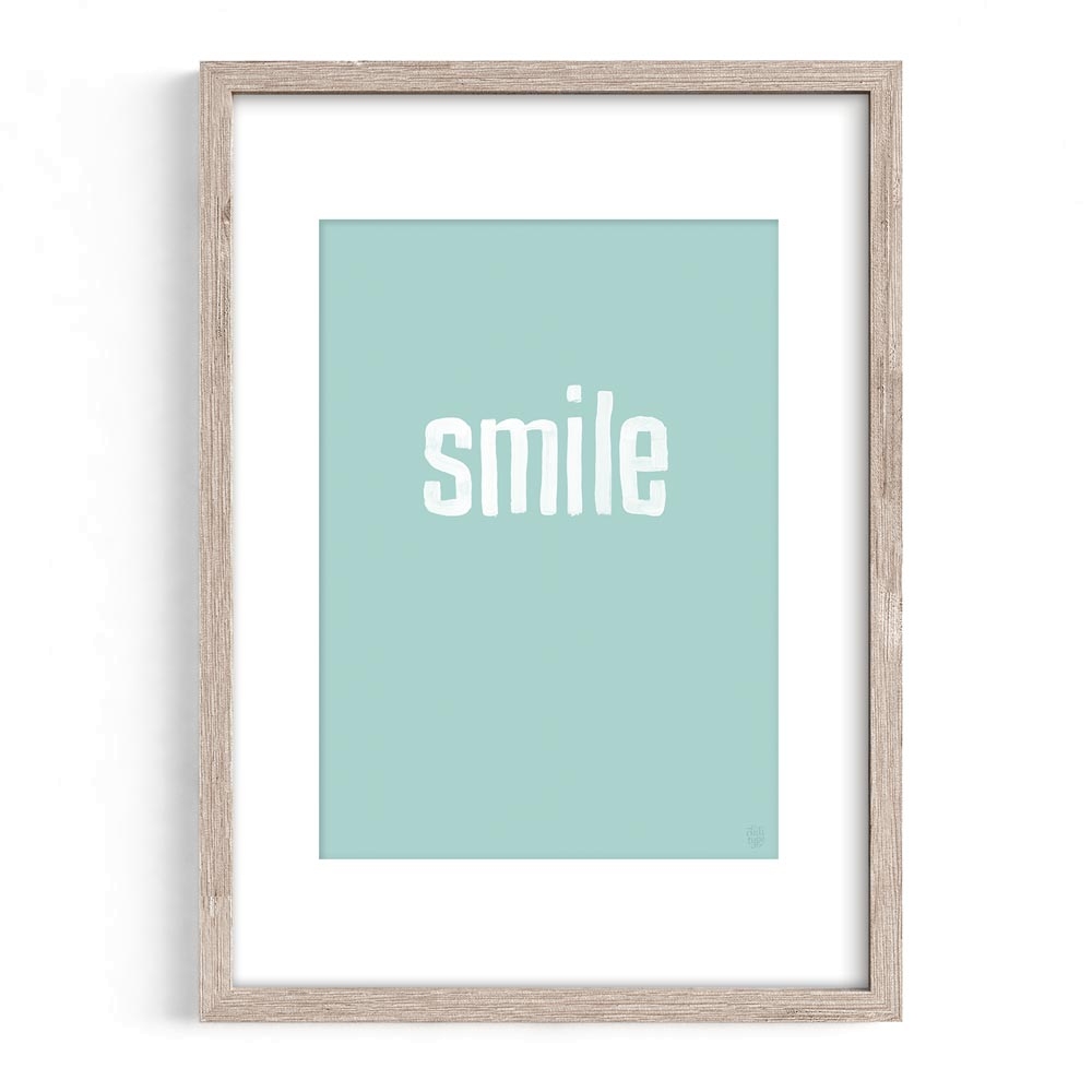 Poster A4 mit Passepartout - Smile | Poster mit Passepartout | Deko ...
